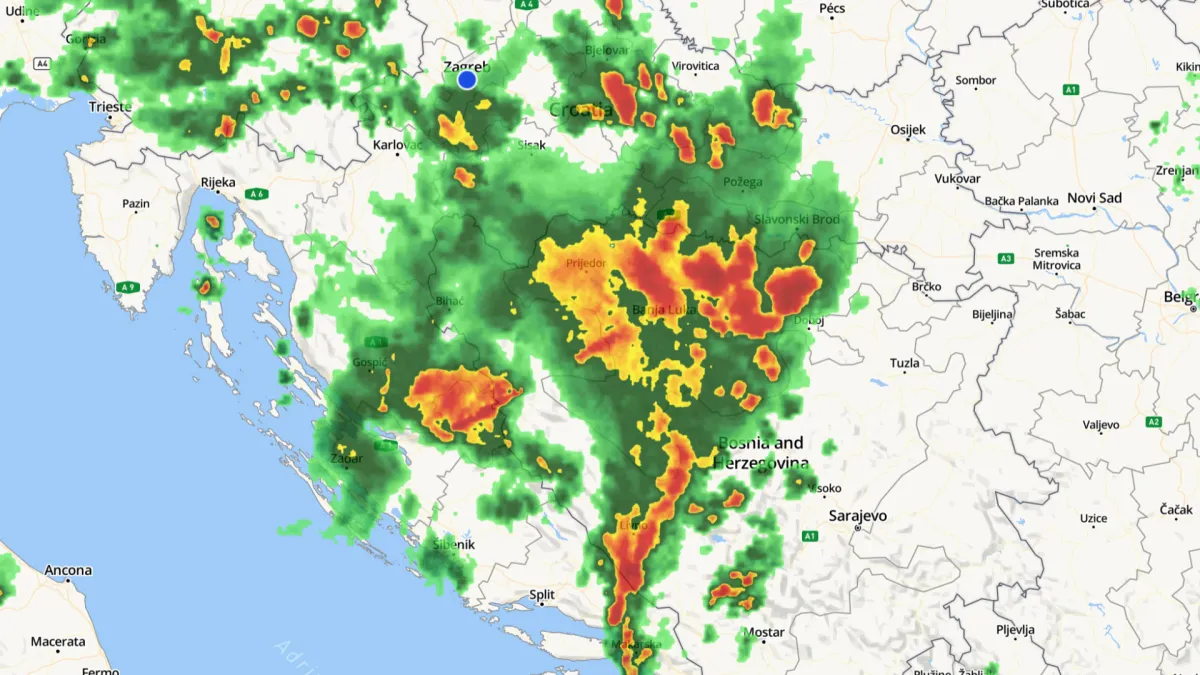 Približava nam se olujni sustav, izdano narančasto upozorenje - Net.hr