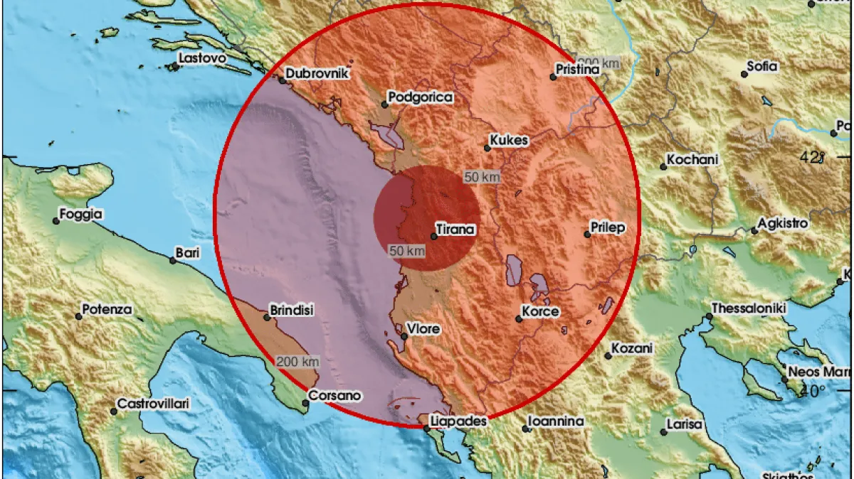 Jak potres u Jadranskom moru na teritoriju Albanije - Net.hr