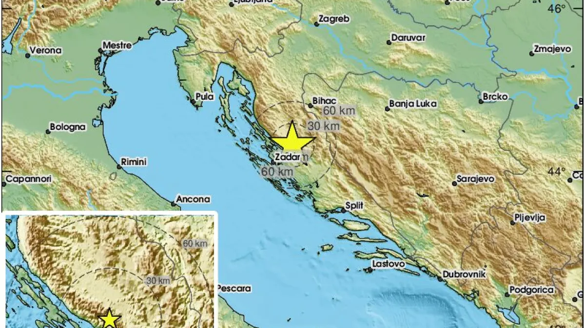 Potres magnitude 2.8 po Richteru zatresao Dalmaciju - Net.hr