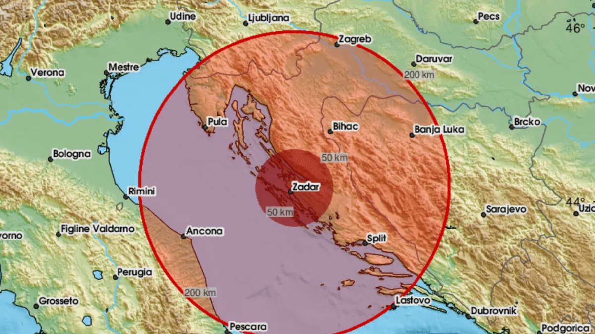 Potres jačine 3.0 po Richteru pogodio Zadar u ponedjeljak ujutro - Net.hr