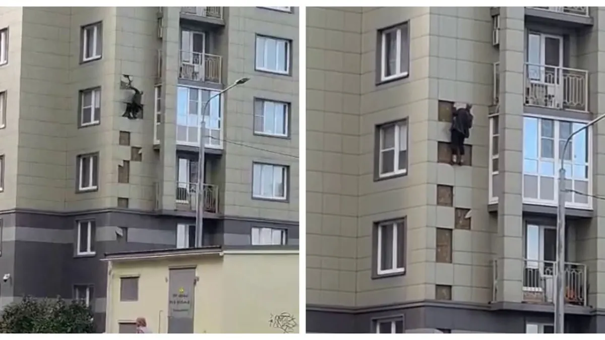 Penjao se preko pročelja zgrade sve do sedmog kata kako bi se pomirio s ...